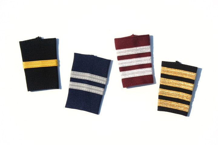 Navy Epaulets (Medium Blue Stripes) — The Pilot Supply
