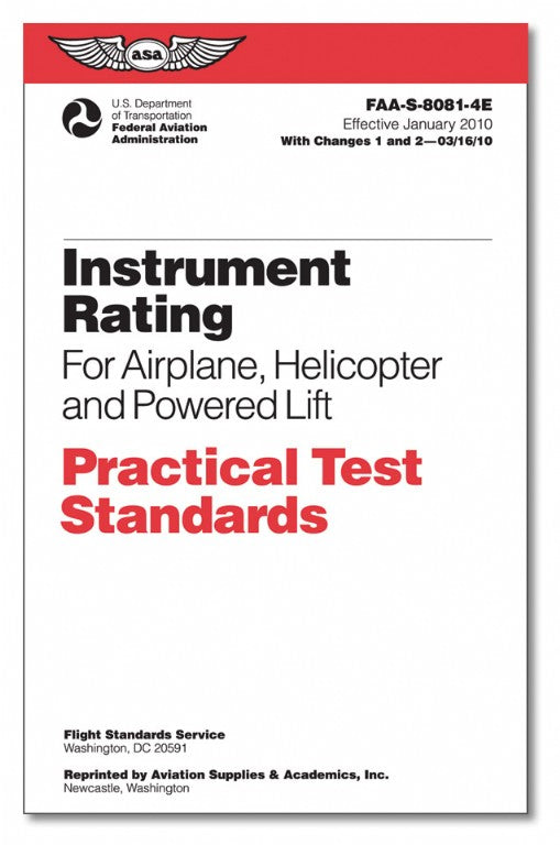 ASA Instrument Rating — The Pilot Supply